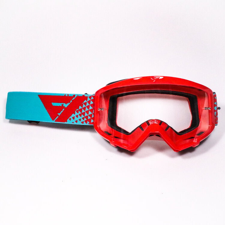 Flow Vision Youth Section™ Motocross Goggle: Red/Teal – FlowVision AU