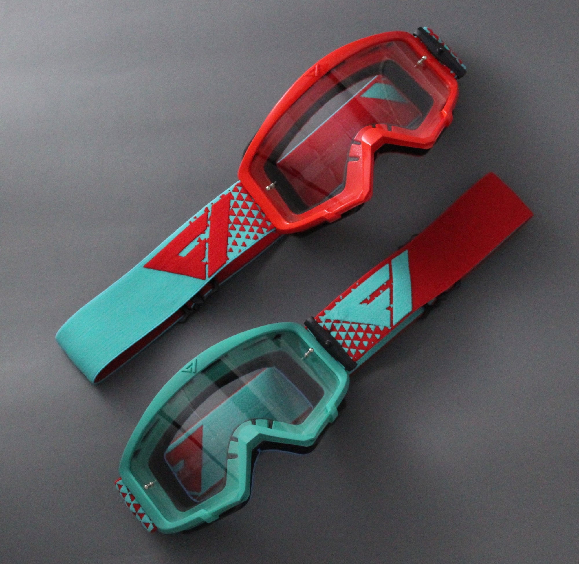 Flow Vision Youth Section™ Motocross Goggle: Red/Teal – FlowVision AU